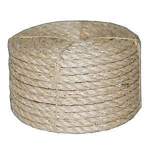 T.W . Evans Cordage Co. 23-410 3/8-Inch by 100-Feet Twisted Sisal Rope,Tan,Onе Paсk