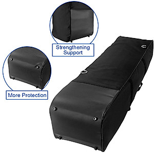 LONGCHAO Golf Travel Bag- Hard Golf Travel Case Portable Golf Club Travel Cover Hard Support 600D PVC Cloth Golf Carry Bag (Black)