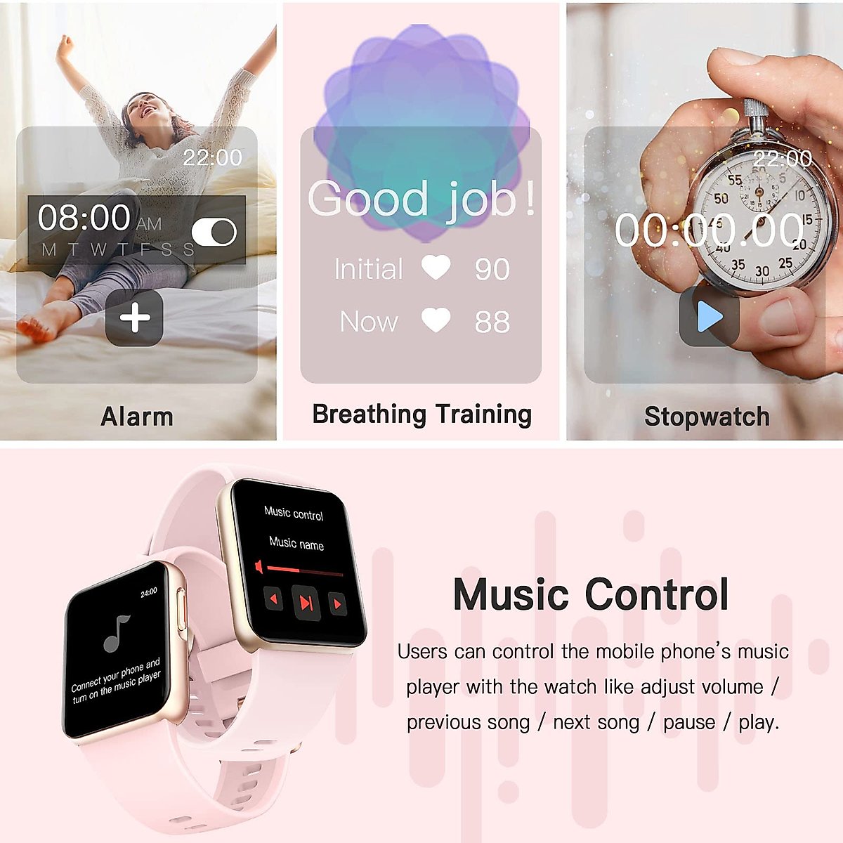 ZOSKVEE Smart Watch, Smartwatch for Android & iOS with Heart Rate, Blood Oxygen Monitor & Sleep Tracker, 1.4" Dynamic Watch Face 5ATM Waterproof, Fitness Tracker 30 Days Standby for Men, Women