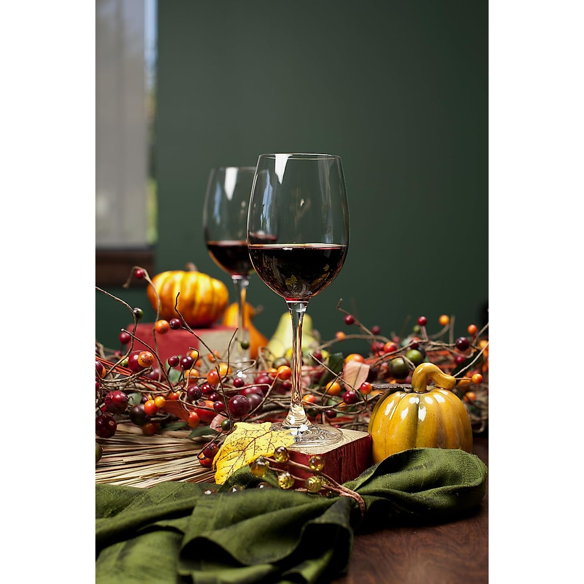 KING CRYSTAL Set of 4 wine glasses | Italian Style | Premium Crystal Clear Glass | Long Stem Wine Glasses | For Tasting, Wedding, Anniversary or Christmas