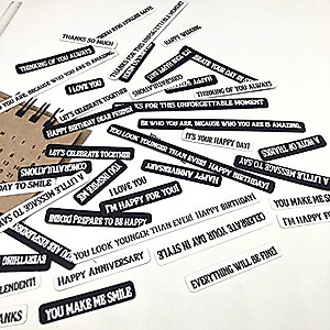 Alinacutle Sentiments Clear Stamps and Tag Die Set, Stripe Stamp Banner,Paper Craft Metal Die-Cuts,Scrapbooking Cutting