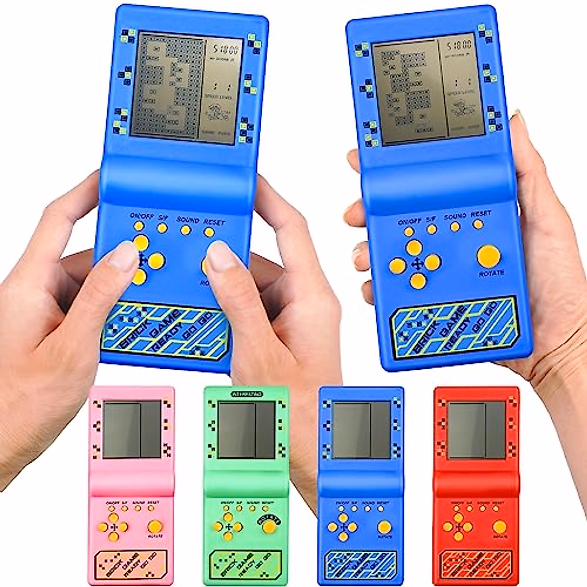 Large Screen Nostalgic Puzzle Player Handheld Brick Game Console Classic Video Game Console Built-in 23 Games