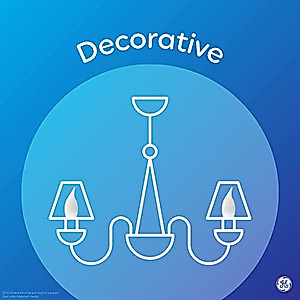 GE Relax LED Light Bulbs, 60W, Soft White Candle Lights, Clear Decorative Bulbs, Medium Base (4 Pack)