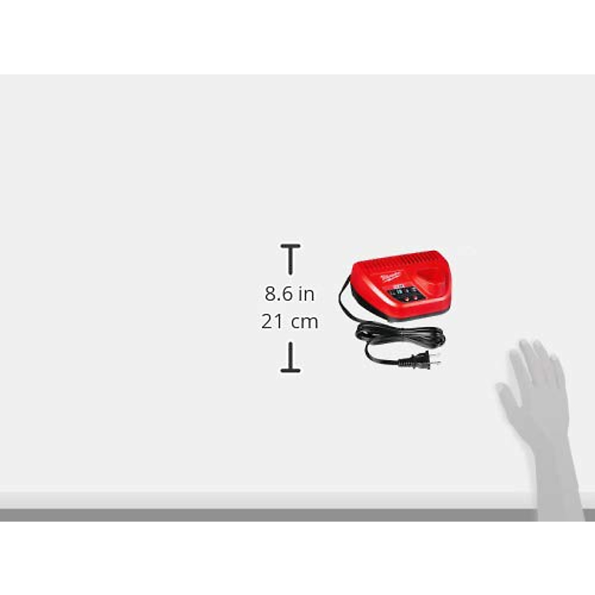 Milwaukee Genuine OEM 48-59-2401 M12 Lithium Ion 12 Volt Battery Charger w/LED Indicating, Red
