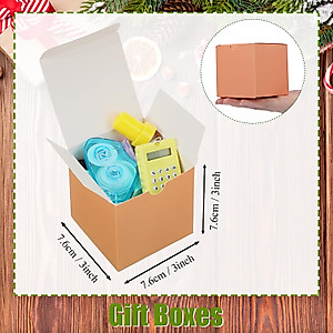 48 Pack Colorful Gift Boxes Small Cardboard Boxes with Lids Bulk Square Kraft Paper Cube Boxes Easy Assemble for Crafting Cupcake Christmas Wedding Presents Birthday (Macaron Color,3 x 3 x 3 Inch)