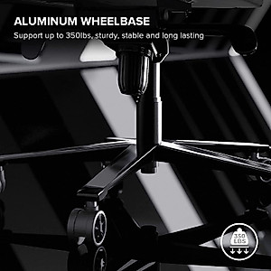 Gaming Chair 350lb Big and Tall High Back Office Chair Ergonomic Racing Reclining Chair with 4D Armrests Swivel Tilt Rocker (White)