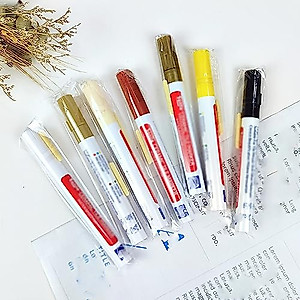 Waterproof Ceramic Tile Marker,Floor Paint Maker Ceramic Tile Marker Tile Grout Pen,Tile Gap Repair Pen Special,Waterproof Grout Paint,for Bathroom, Kitchen, Parlor, Wall and Floor (5pcs,Dark Gray)