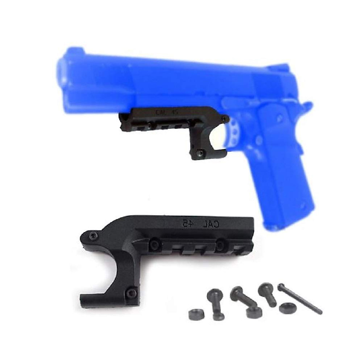 GOTICAL M1911 Picatinny Rail Mount for Hunting Shooting | 1911 Rail Adapter Strong Grips (Black)