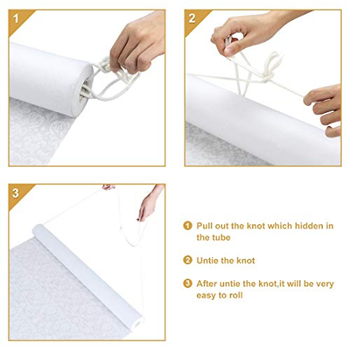 Venker Wedding Decorations Aisle Runner for Outdoor and Indoor,White Printing,100ftx3ft,Polyester Paper Convenient for Single Use,100feetx3feet