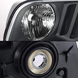 AKKON - For 2005 2006 2007 2008 2009 Ford Mustang OE Direct Replacement Black Headlights Lamp Left + Right