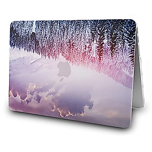 KEC Laptop Case for MacBook Pro 13" (2019/2018/2017/2016) Plastic Hard Shell Cover A1989/A1706/A1708 Touch Bar (Snow Mountain 2)