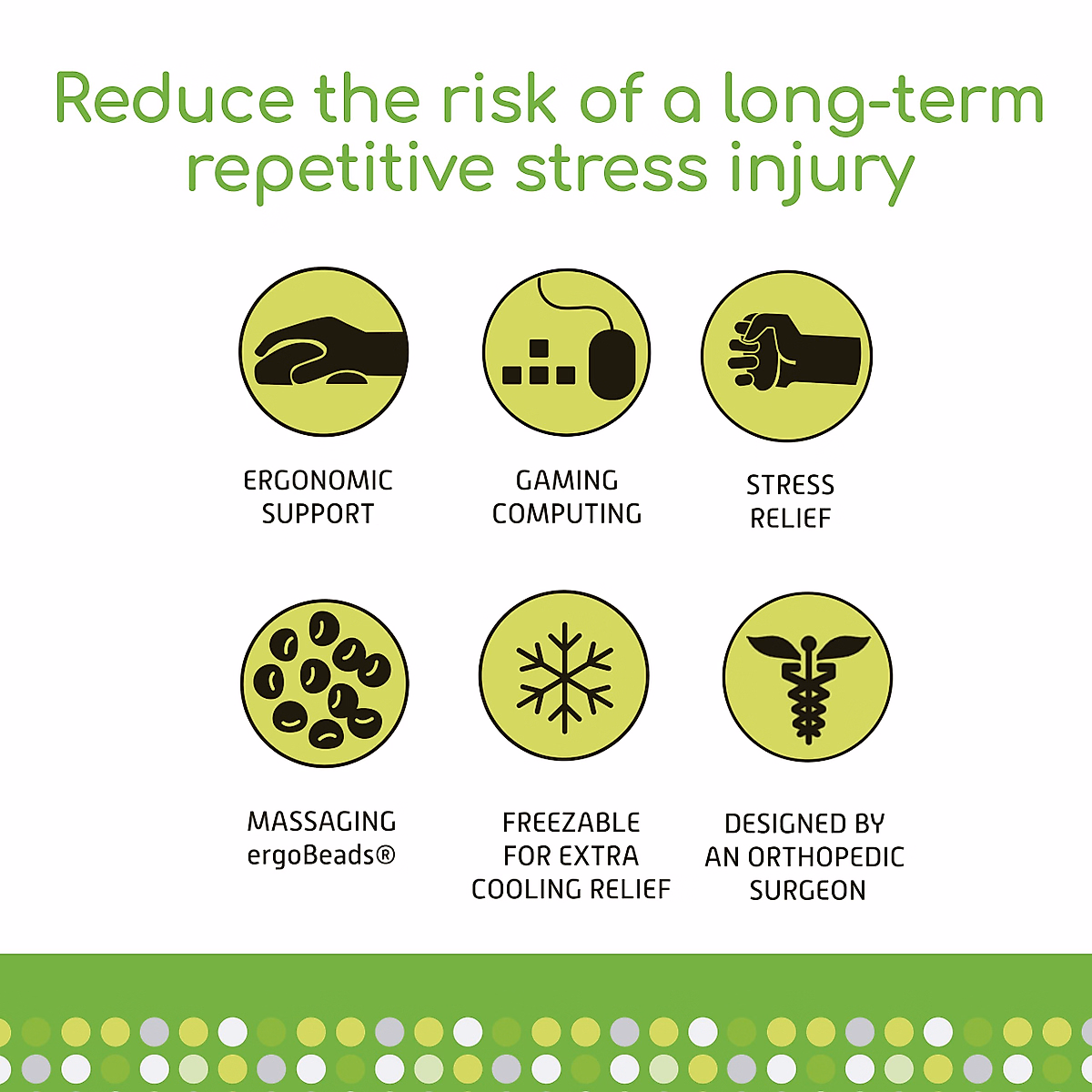 Imak A10165 Wrist Cushion - Black (D132) (IMAA10165)