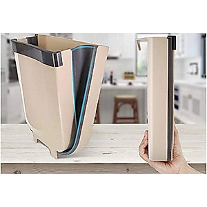 Kitchen Garbage can fold-able Trash can Made of Sturdy Washable Plastic,Non-Toxic and eco-Friendly.Waste Basket for Kitchen Bathroom Bedroom, Automobile, RV or Commercial Trucks