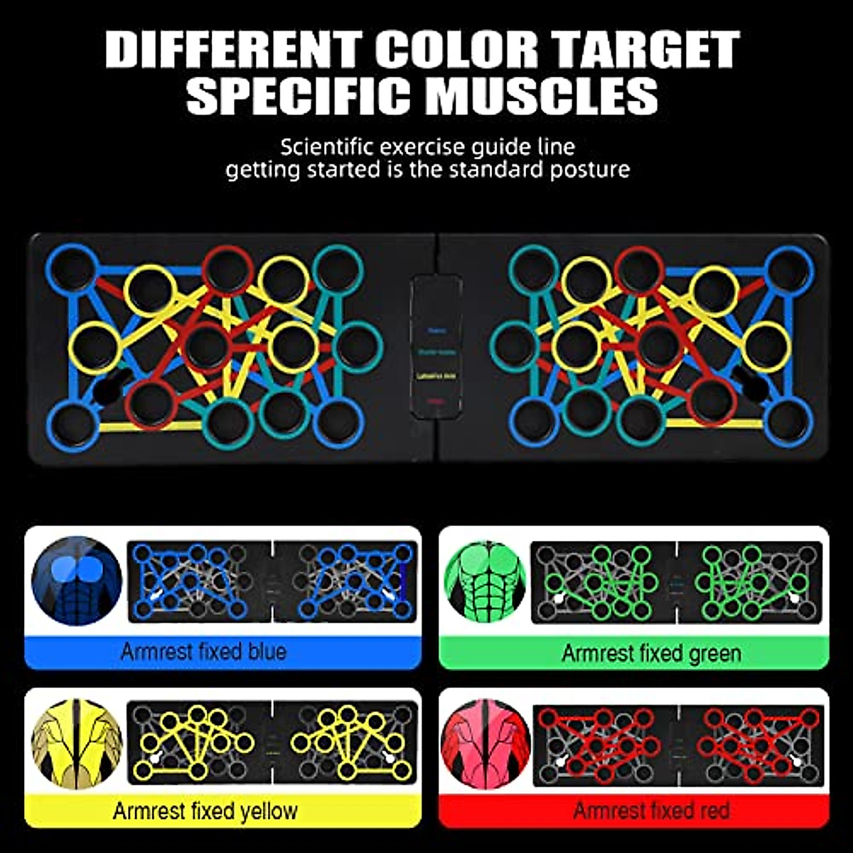 Home Workout Equipment Push Up Board 24 in 1 Multi-Functional Pushup Bar System Fitness Floor Chest Muscle Exercise Professional Equipment Burn Fat Strength Training Arm Men & Women Weights