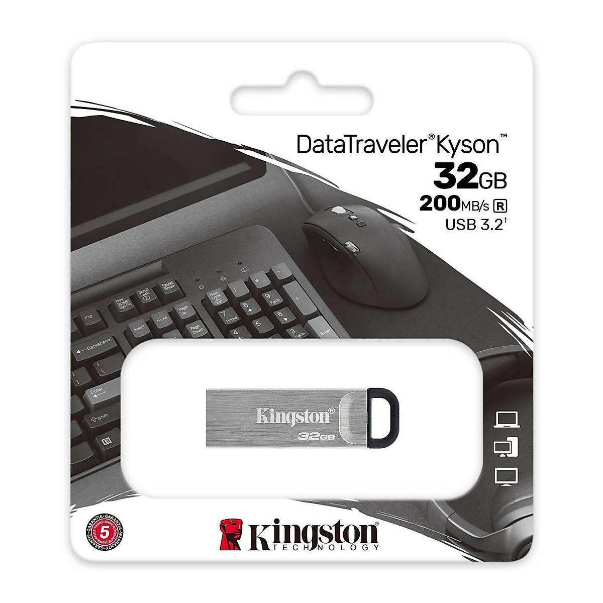 Kingston DataTraveler Kyson 32GB High Performance USB 3.2 Metal Flash Drive Durable and Lightweight (10-Pack)