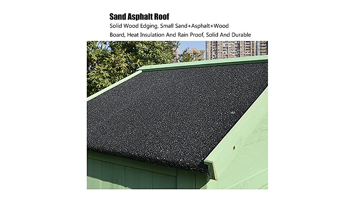 Wooden Garage Storage Shed, Waterproof Backyard Tool Storage Cabinet ...