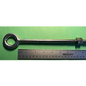 US STAINLESS Stainless Steel 316 Eye Bolt 1/2" x 12" Whitworth (1/2"-12) Short Thread Marine Grade Pitch of 12