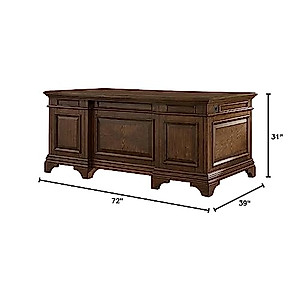 Coaster Furniture Hartshill File Cabinets Burnished Oak Executive Desk 881281