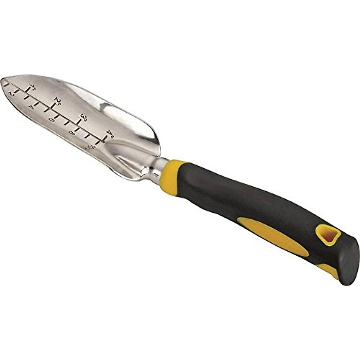 Edward Tools Transplanter Trowel - Bend Proof and Rust Proof Aluminum - Most Comfortable Transplanter with Ergo Handle - Engraved Depth Guide