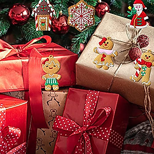 12pcs Christmas Ornaments Cute Snowman Xmas Tree Decorations Santa Claus Plastic Figurines Ornaments with Sugar Cookie House for Christmas Tree Hanging Party Ornaments DIY Decor 3 Inch Tall