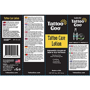 Tattoo Goo Aftercare Kit Includes Antimicrobial Soap, Balm, and Lotion, Tattoo Care for Color Enhancement + Quick Healing - Vegan, Cruelty-Free, Petroleum-Free, Tattoo Artist Gifts (3 Piece Set)