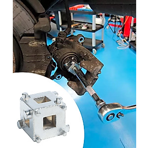 RACOONA Brake Caliper Compression Tool,Car Rear Disc Brake Piston Tool,Car Accessories Caliper Piston Compressor Tool,3/8" Disc Brake Piston Caliper Wind Back Cube Tool,Fits Rear Disc Brakes on Cars