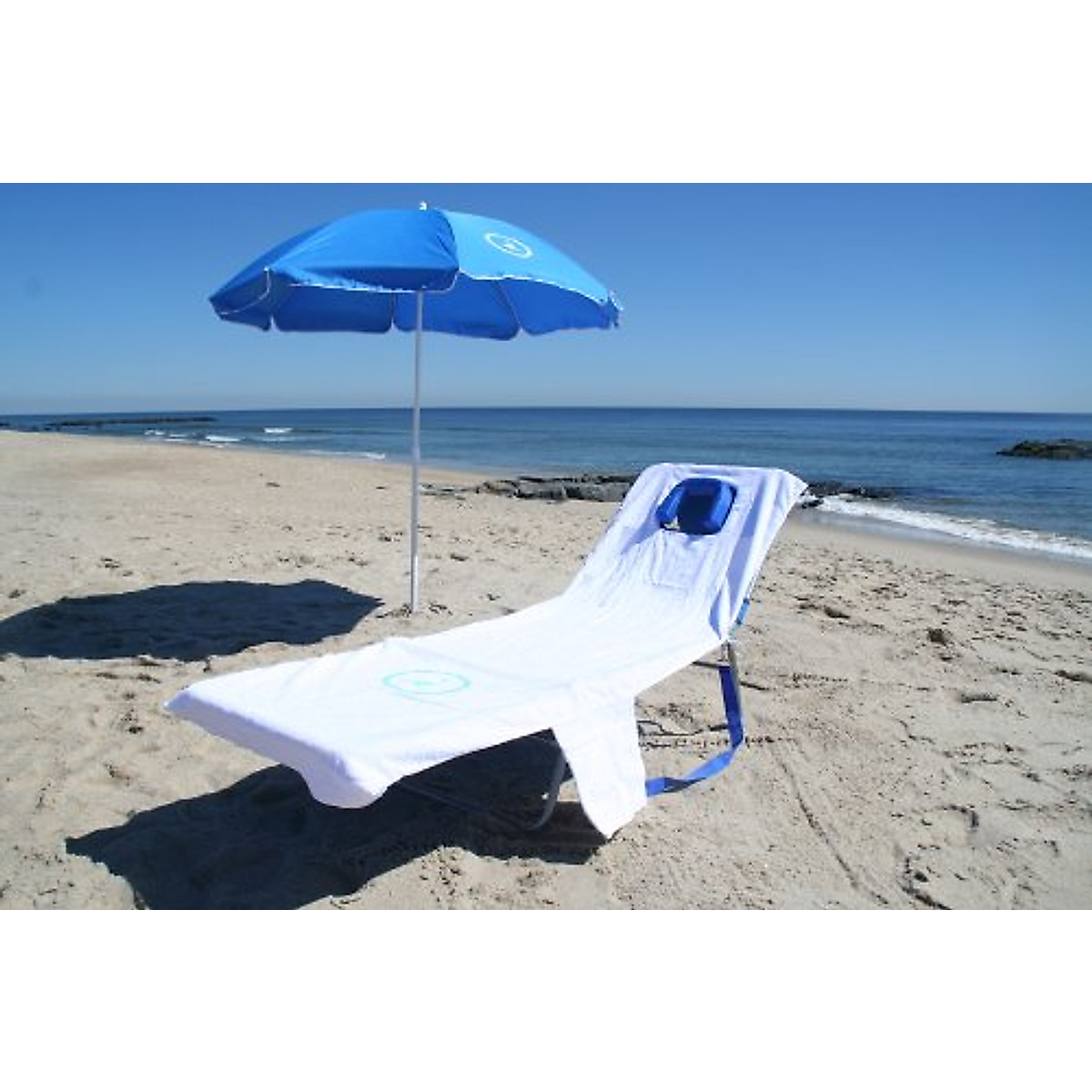 Ostrich Chaise - Custom Fitted Towel, White