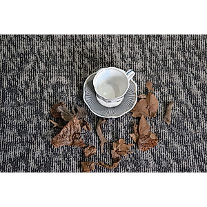 Furnish my Place Modern Indoor/Outdoor Commercial Gray Rug, Modern Area Rug, Baby Nursery Mat, Pet-Friendly Carpet for Living Room, Playroom, Made in USA, 3' Hexagon - Set of 3