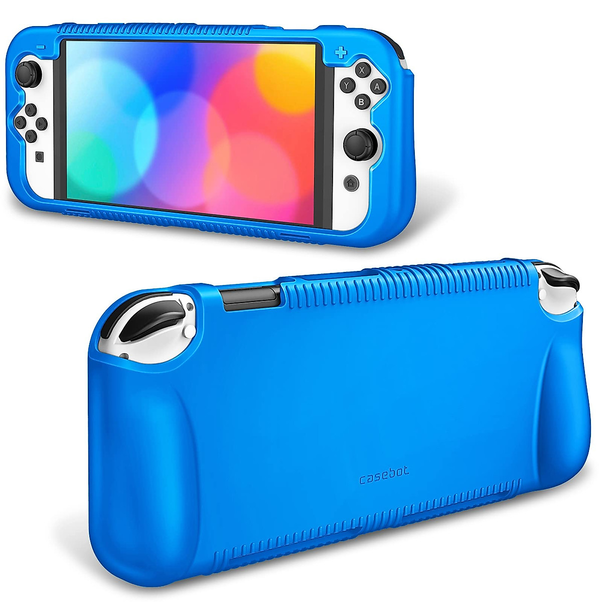 Fintie Case Soft Silicone Protective Cover, [Anti-Slip] Shockproof Case w/Ergonomic Grip, Grip Case for Console 7.0" (Blue)