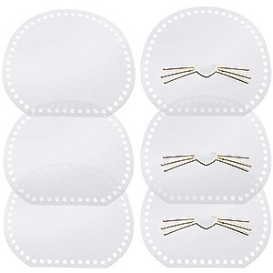 EXCEART Acrylic Bag Weaving Board with Cats Whisker Round Clear Front Back Panel Board Shaper for DIY Knitting Crochet Bag Handbag Purse Summer Bag Women Bags Handmade DIY Accessories