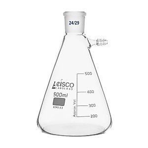 EISCO Buchner Filtering Flask, 500ml - Socket Size 24/29 - Interchangeable Joint - Side Arm - Borosilicate Glass