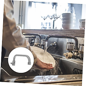 Generic Rocking Faucet Sink Faucet Kitchen Semi-Automatic Faucet Wall Mount Bathtub Faucet Single Hole Faucet Kitchen Metal Kitchen Water Faucet Bathtub Faucets Spigot Alloy to Rotate