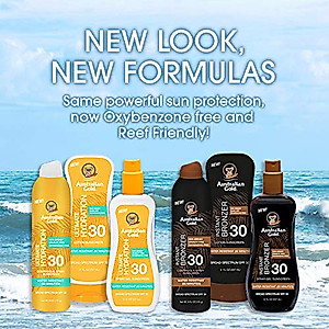 Australian Gold Spray Gel Sunscreen with Instant Bronzer SPF 4, 8 Ounce | Moisturize & Hydrate Skin | Broad Spectrum | Water Resistant | Non-Greasy | Oxybenzone Free | Cruelty Free