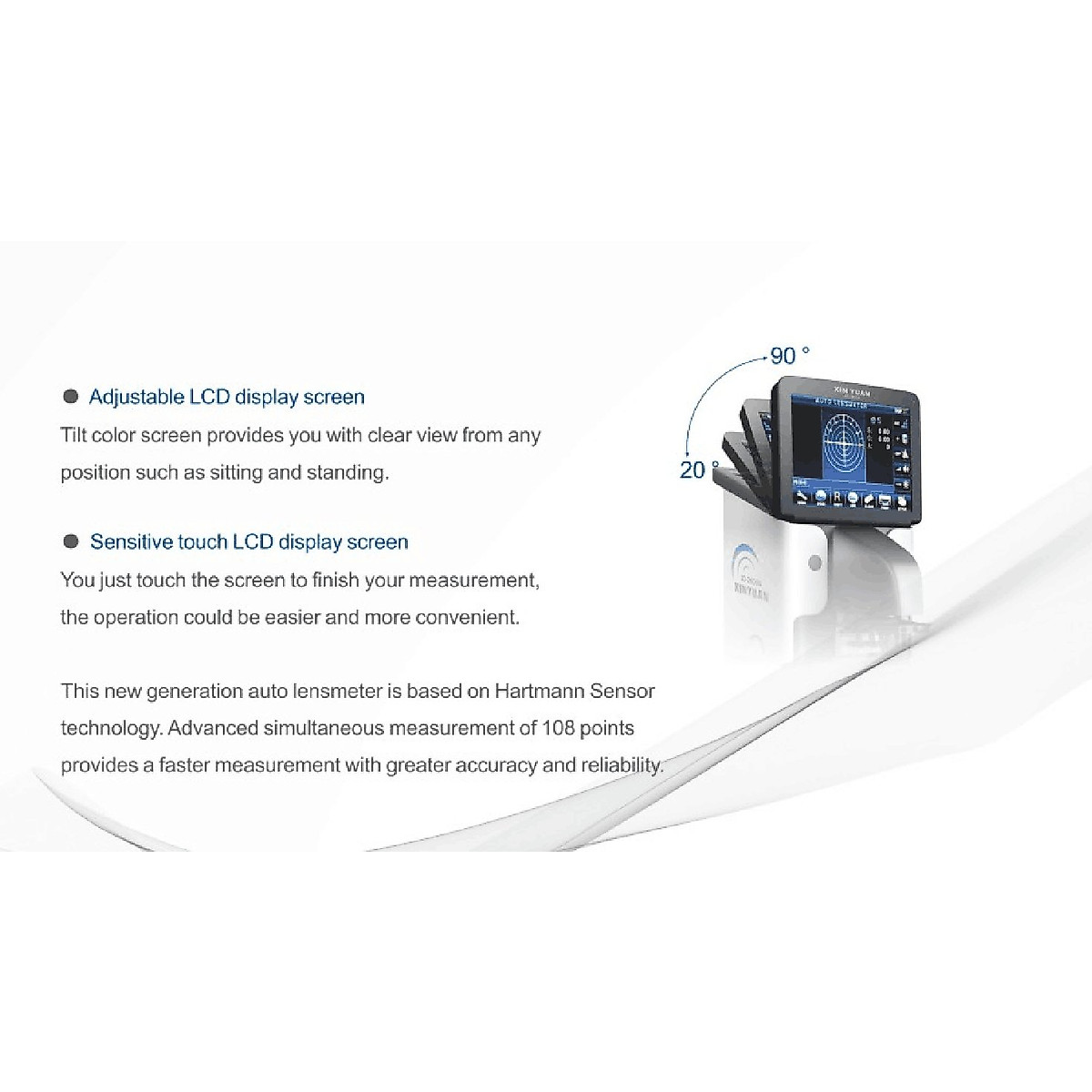 JD-2600A 7'' LCD Touch Screen New Digital Auto Lensmeter Lensometer Focimeter