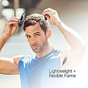 Aftershokz Air Bone Conduction Wireless Bluetooth Headphones with Reflective Strips, Canyon Red