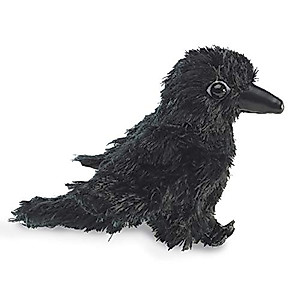 Folkmanis Mini Raven Finger Puppet, Multicolor (2698)