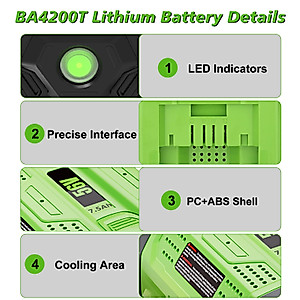 Moticett Upgraded 7500mAh Replacement for EGO 56V Battery BA1400T BA2800T BA4200T BA5600T BA3360T BA2242T Compatible with EGO Power+ 56 Volt Battery Lawn Mower, Blower, String Trimmer, Chainsaw