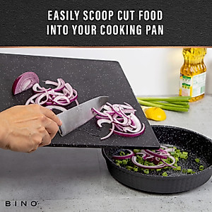 BINO Cutting Board | BPA-Free Chopping Board | Cutting Boards for Kitchen Durable, Large Surface, Multipurpose, Dual-Sided, Dishwasher Safe | Charcuterie Accessories | Home & Kitchen Utensils