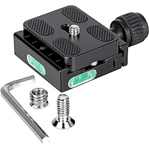 50mm Quick Release Plate Clamp Adapter Compatible with Arca Swiss for DSLR Camera Tripod Ball Head Monopod Stabilizer