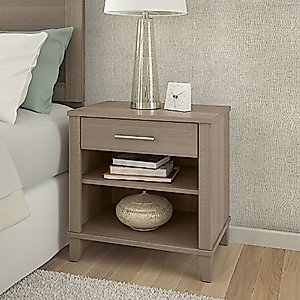 Bush Furniture Somerset Nightstand in Ash Gray