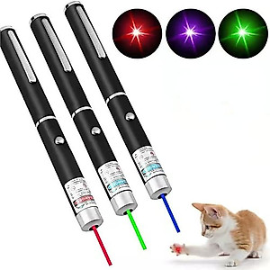 WNZQK Laser Pointer for Cats Dogs Pet Interactive Toys Laser Presentation Remotes Red Green Purple Light Laser Pointer for Cats Chargeable (1 PCS Pack Green Light, USB Rechargeable)