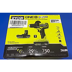 RYOBI ONE+ HP 18V Brushless Cordless 1/2 in. Hammer Drill Kit with (2) 2.0 Ah Batteries, Charger, and Bag (PBLHM101K2)