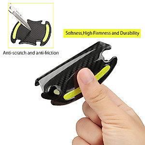 8 Pieces Reflective Car Sticker Set Car Door Bowl Reflective Warning Sticker Car Door Handle Protection Sticker Car Side Reflective Sticker and Car Handle Paint Scratch Film for Car Safety