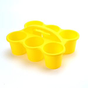 4Pcs Carry Caddy - Stackable for Easy Storage 6 Compartments Caddy - Classroom Caddies for Teachers and Daycare Supplies