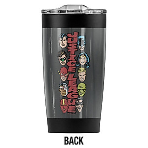 Logovision Justice League Stacked Justice Stainless Steel Tumbler 20 oz Coffee Travel Mug/Cup, Vacuum Insulated & Double Wall with Leakproof Sliding Lid | Great for Hot Drinks and Cold Beverages