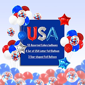 Party Spot! 315 pcs Labor Day Decorations, 4th of July Party decorations, Tableware for 25 Guests, Patriotic Party Decorations, Independence Day Decoration Supplies, “USA” Balloons, Tablecloth, Flag