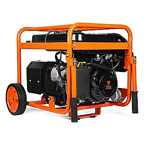 WEN DF623X 6250-Watt 120-Volt/240-Volt Dual Fuel Electric Start Portable Generator with Wheel Kit and CO Shutdown Sensor, Black