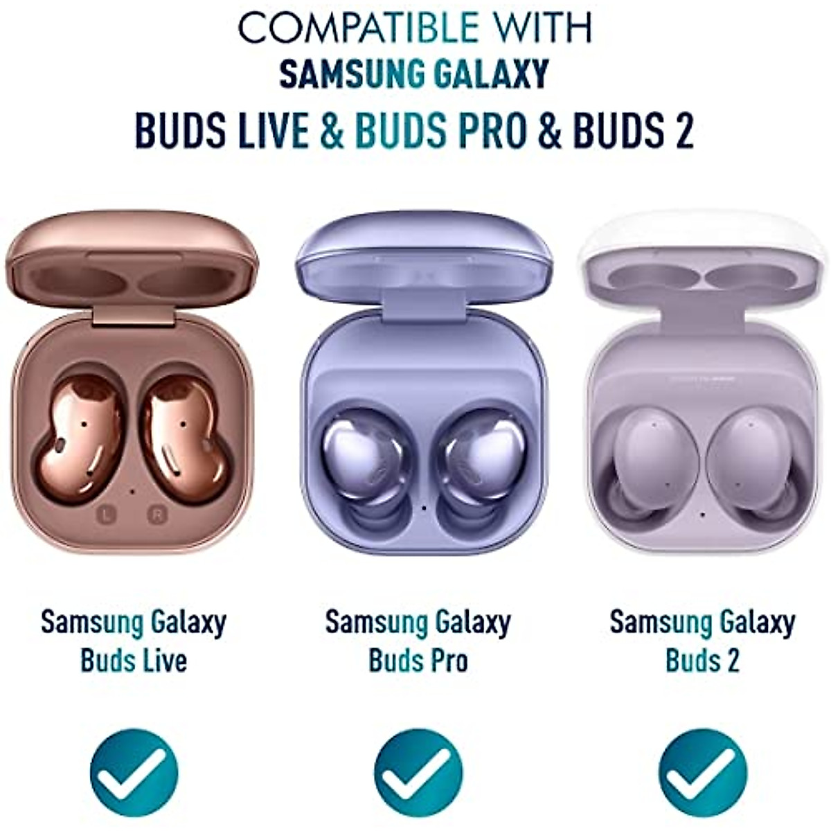 Soft TPU Shockproof Protective Case Compatible with Galaxy Buds 2 / Galaxy Buds Pro/Galaxy Buds Live - Unicorns on Galaxy