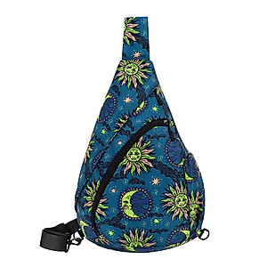 HUA ANGEL Crossbody Sling Bag for Men & Women Lightweight Waterproof Chest Shoulder Bag for Travel Hiking & Everyday Use