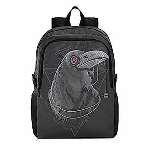 MCHIVER Crow Bird Lightweight Packable Hiking Backpack 22L Travel Bag Casual Daypack for Climbing Camping Hiking